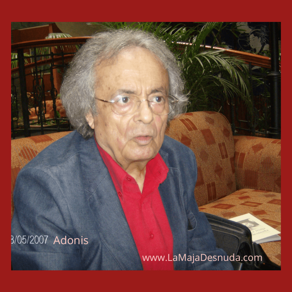 Adonis, su voz - LAMAJADESNUDA.COM